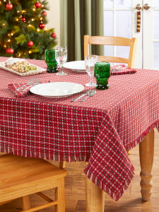 Cotton Christmas Tablecloth Mountain Weave Tablecloths